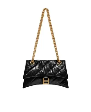 Balenciaga Crush Small Shoulder Bag - Black