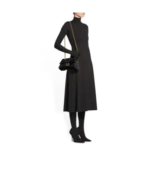 Balenciaga Crush Small Shoulder Bag - Black