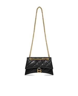 Balenciaga Crush Small Shoulder Bag - Black