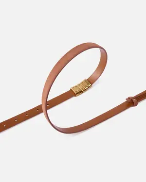 Pinko 2cm Suede Belt With Logo-engraved Rings