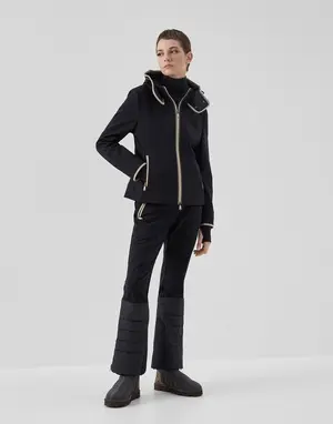 Brunello Cucinelli Padded Flare Pants With Beaded Embellishments