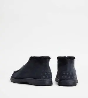 TOD'S Suede Shearling Lined Desert Boots