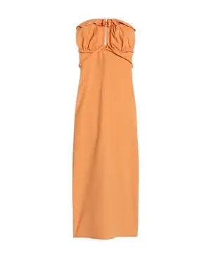 Jacquemus Lace Detail Strapless Midi Dress