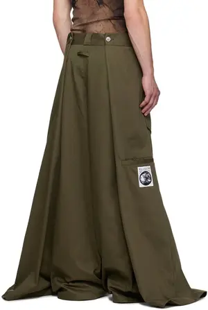 JEAN PAUL GAULTIER Low-rise Layered Wide-leg Pants