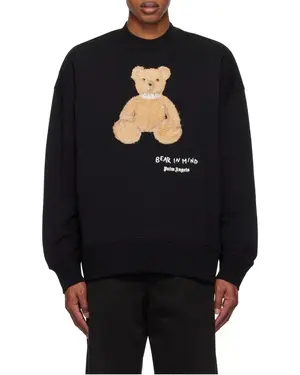 Palm Angels Bear In Mind Crewneck Sweatshirt - Black-brown