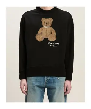 Palm Angels Bear In Mind Crewneck Sweatshirt - Black-brown
