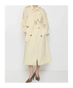 Burberry Long Trerose Trench Coat - Beige