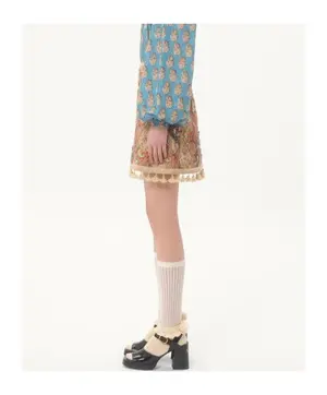 Valentino Garavani Embroidered Short Skirt With Paisley Print