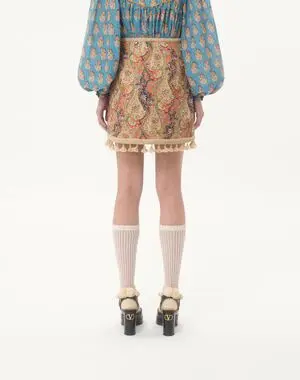 Valentino Garavani Embroidered Short Skirt With Paisley Print