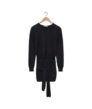 LEMAIRE Trompe L'oeil Crewneck Jumper With Wool Straps - Anthracite