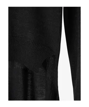 LEMAIRE Trompe L'oeil Crewneck Jumper With Wool Straps - Anthracite