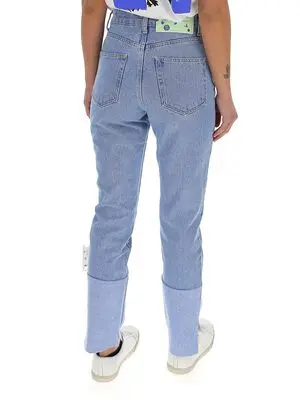 Off-White High-rise Straight-leg Jeans - Multicolor
