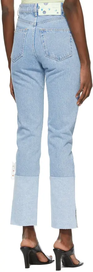 Off-White High-rise Straight-leg Jeans - Multicolor