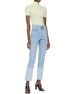 Off-White High-rise Straight-leg Jeans - Multicolor