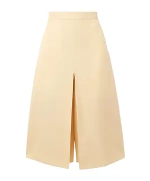 Valentino Garavani Wide-leg Midi Skirt With Front Slit