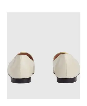 Gucci Blondie Logo-plaque Loafers - White