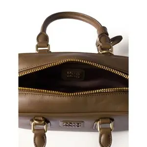 Miu Miu Logo-embossed Small Tote Bag - Brown