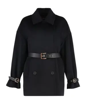 Max Mara Double-breasted Belted Waist Coat