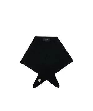 Simone Rocha Embellished Cashmere Scarf - Black