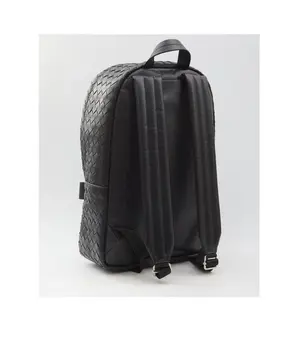 Bottega Veneta Intrecciato Leather Backpack - Black