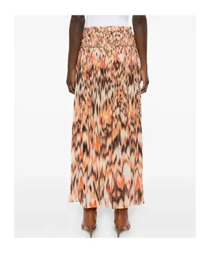 Isabel Marant Étoile Rolande Abstract Print Maxi Skirt - Orange