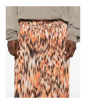Isabel Marant Étoile Rolande Abstract Print Maxi Skirt - Orange