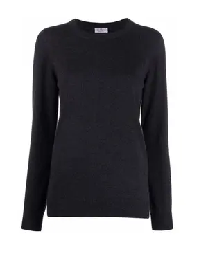 Brunello Cucinelli Long Sleeve Cashmere Knit Top
