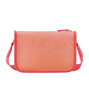 Longchamp Crossbody Bag With Canvas Shoulder Straps