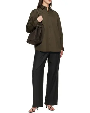 TOTEME Dart-detailed Flannel Trousers - Black