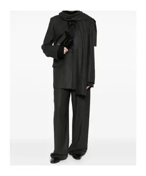 TOTEME Dart-detailed Flannel Trousers - Black