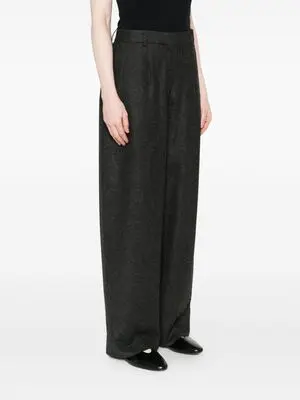 TOTEME Dart-detailed Flannel Trousers - Black