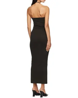 Nanushka Ruched Halterneck Midi Dress