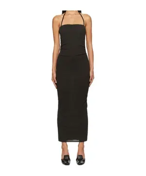 Nanushka Ruched Halterneck Midi Dress