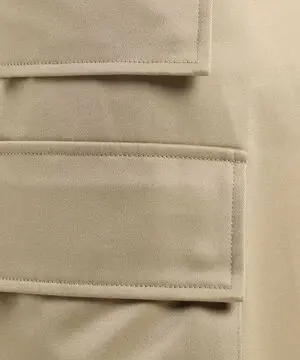 Versace High-waisted Wide-leg Cargo Trousers - Nude