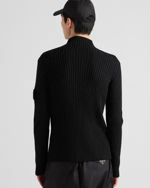 Prada Zip-up Knitted Cardigan