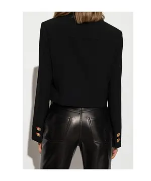 Versace Cropped Button-up Blazer