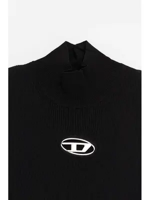 DIESEL® Ribbed-knit Turtleneck Top - No