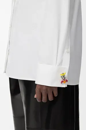 Loewe Embellished Poplin Shirt - White