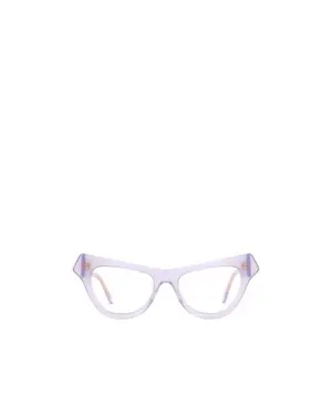Marni Logo Flat Mirror Eyeglasses - Purple