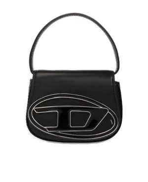 DIESEL® 1dr Xs Iconic D Logo Plaque Mini Crossbody Bag - Black