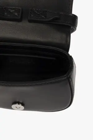 DIESEL® 1dr Xs Iconic D Logo Plaque Mini Crossbody Bag - Black