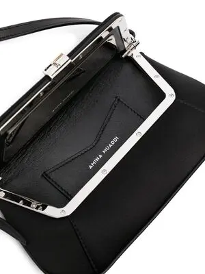 Amina Muaddi Ami Mini Shoulder Bag - Black
