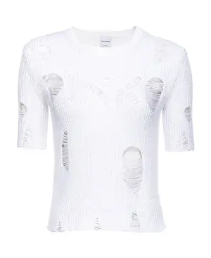 Pinko Round Neck Cut-out Detail Sweater