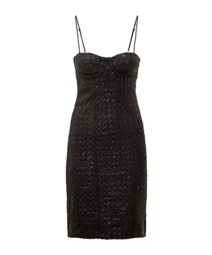 ROTATE BY BIRGER CHRISTENSEN Sequin-embellished Spaghetti Strap Mini Dress