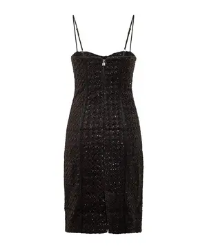 ROTATE BY BIRGER CHRISTENSEN Sequin-embellished Spaghetti Strap Mini Dress