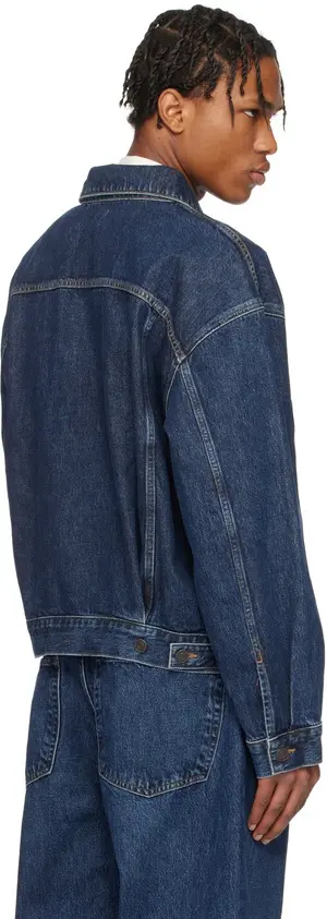 AGOLDE Stefano Buttoned Denim Jacket - Deep Medium Indigo