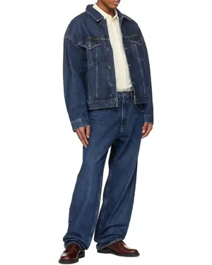 AGOLDE Stefano Buttoned Denim Jacket - Deep Medium Indigo