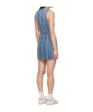 RE/DONE Frayed Denim Minidress