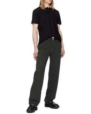Burberry Checked Short-sleeved Polo Shirt - Black