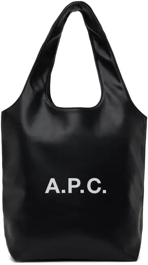 A.p.c. Logo Printed Tote Bag - Black